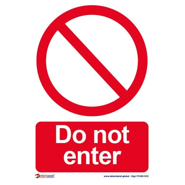 do not enter sign