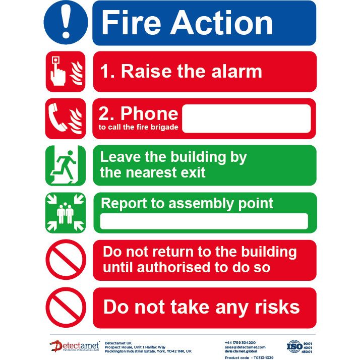 fire plan sign