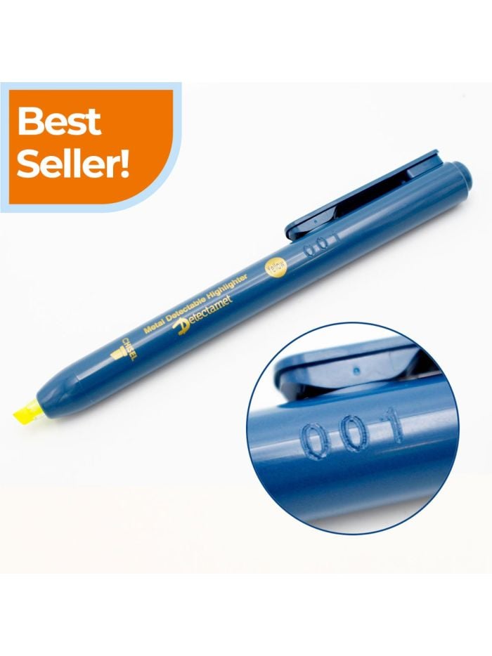 Sequentially Numbered Yellow Detectable Retractable Highlighters ...